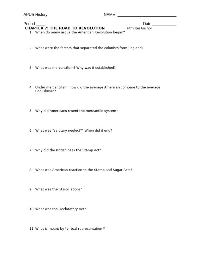 American Pageant Chapter Questions 7 | PDF