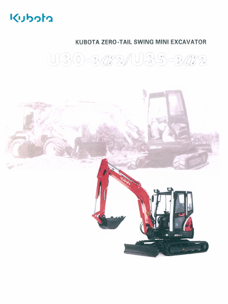 EXCAVATOR U35 Kubota | PDF