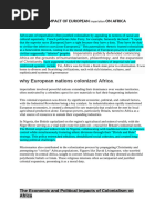 Negative Impacts of Colonialism in Africa | PDF | Colonialism | Africa