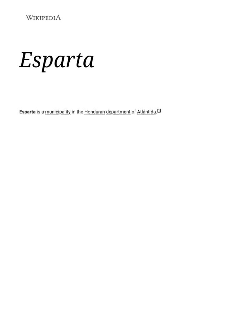 Esparta - Wikipedia | PDF