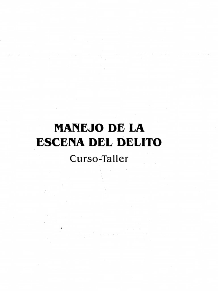Manejo de La Escena Del Delito | PDF
