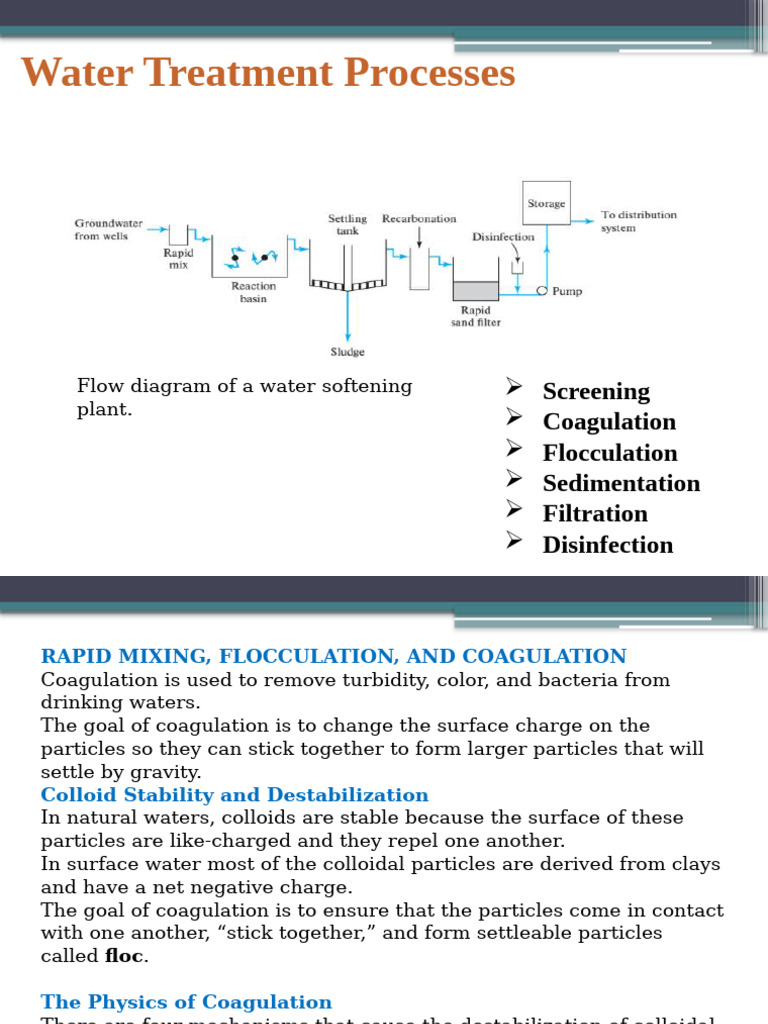 Lecture 10 &11 Water Treatment | PDF | Water Purification | Physical ...