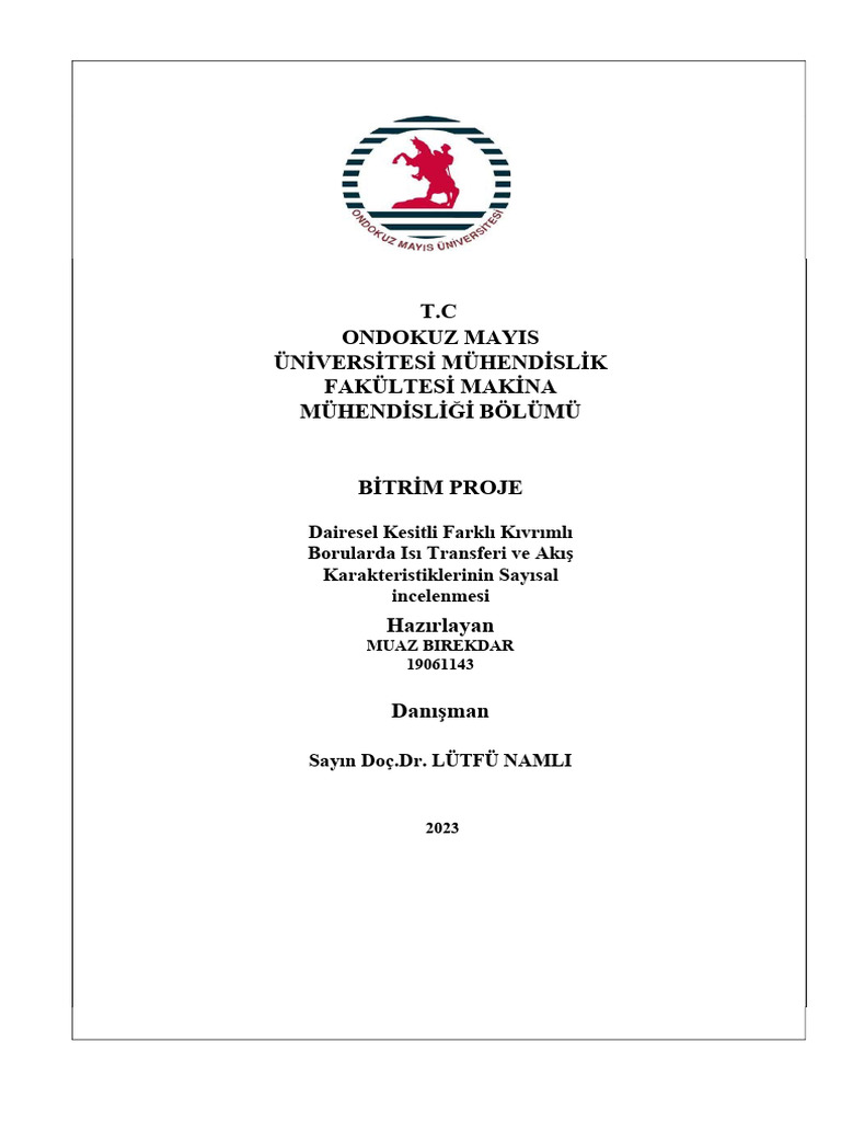 Bitirme Projesi MUAZ BIREKDAR 19061143 | PDF
