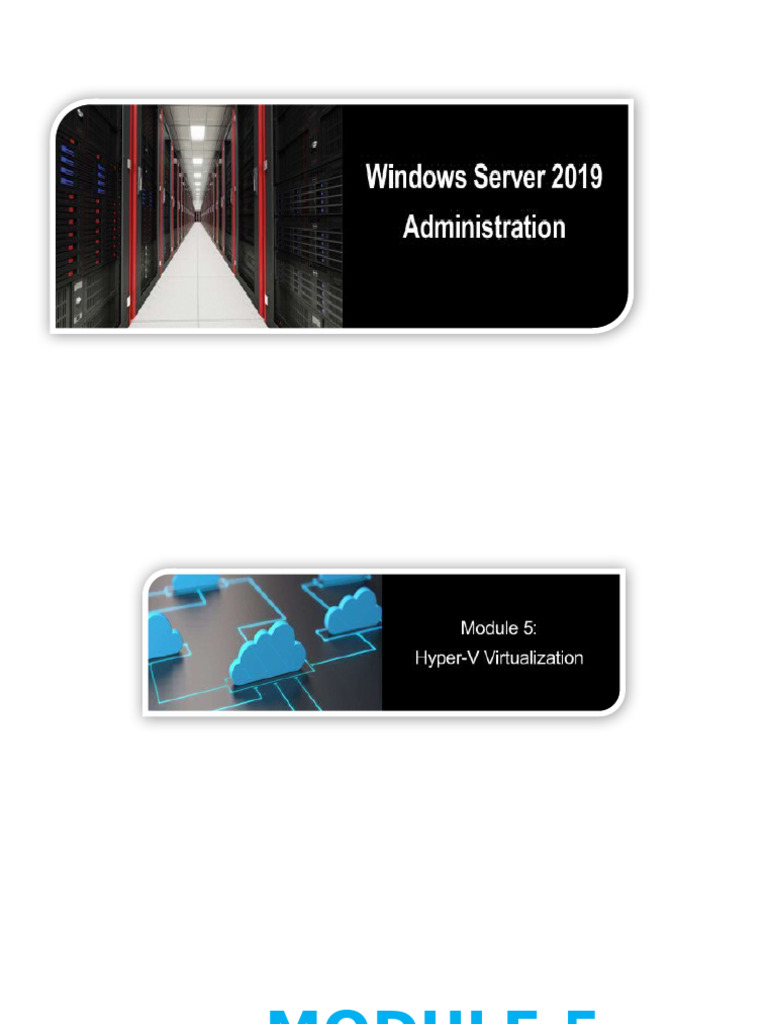 Module 5 HYPER V | PDF | Hyper-V | Virtualisation