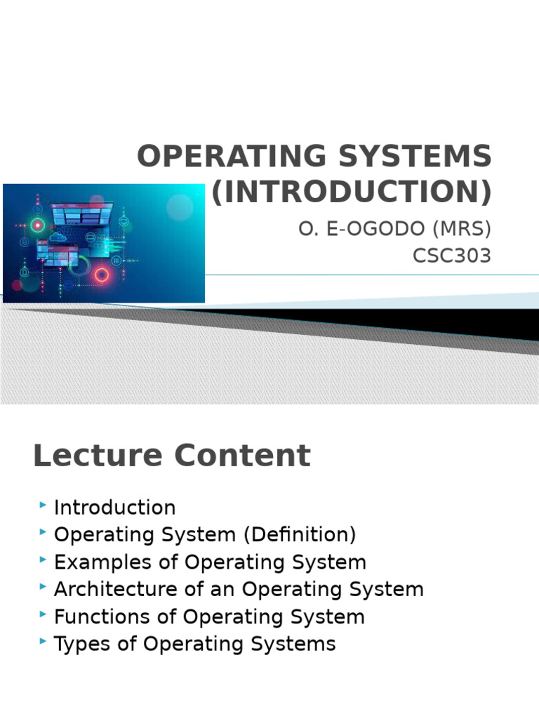 Operating Systems (Introduction) Lec1 | PDF | Operating System ... Operating Systems (Introduction) Lec1 | PDF | Operating System ...
