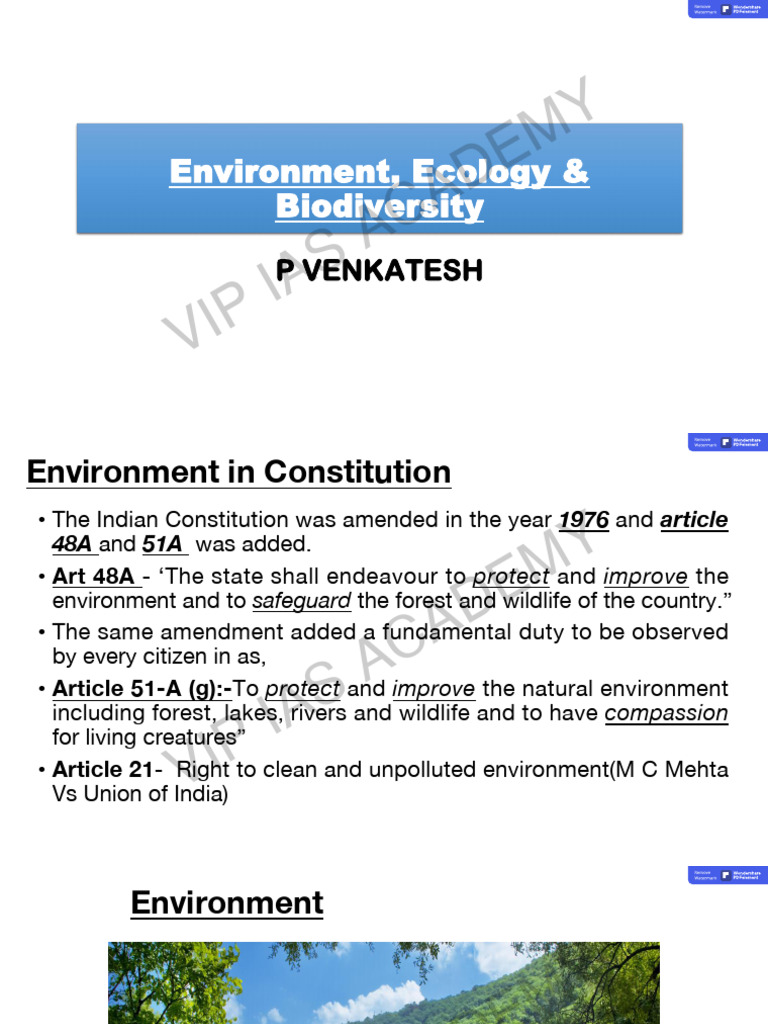 IAS Environment & Ecology Guide | PDF | Ecosystem | Ecology