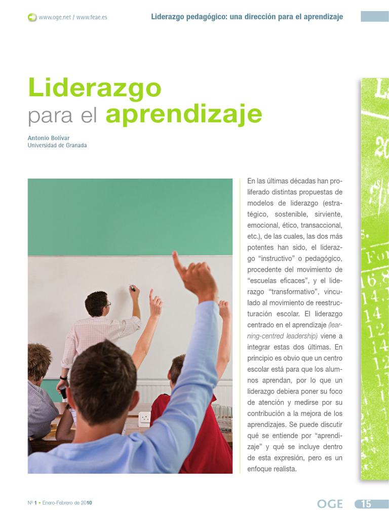 Liderazgo Pedagogico | PDF | Maestros | Enseñando