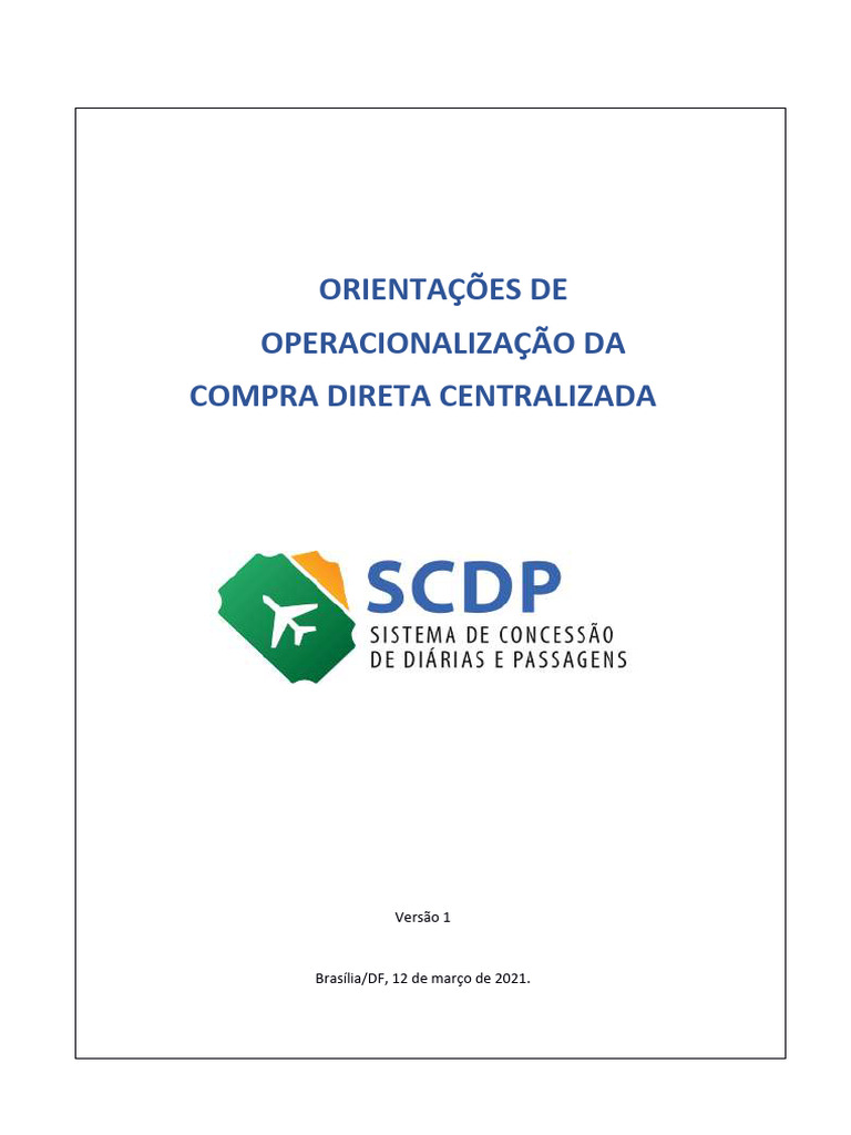 OPERACIONALIZA_O_DA_COMPRA_DIRETA_CENTRALIZADA_1615922962 | PDF | Opção ...