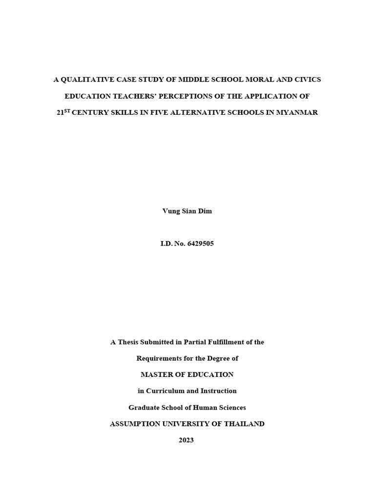 Vung Sian Dim 6429505 Final Thesis Revised-3 | PDF | Teachers | Curriculum