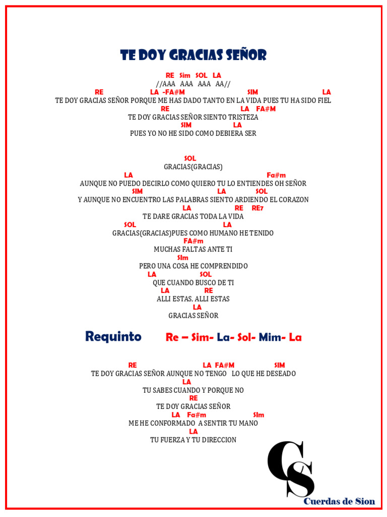 Te Doy Gracias Señor | PDF