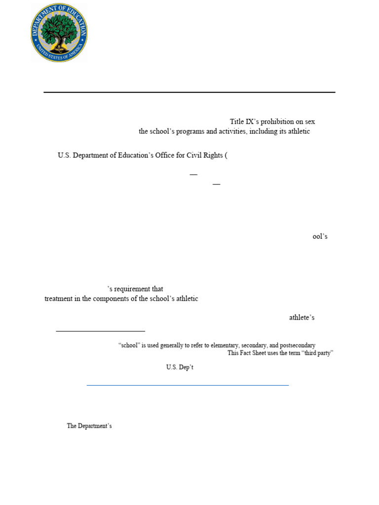 NIL fact sheet relating to Title IX | PDF | Title Ix | National ...
