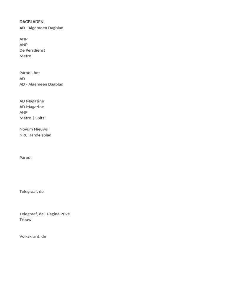 Perslijst OMD 2023 | PDF