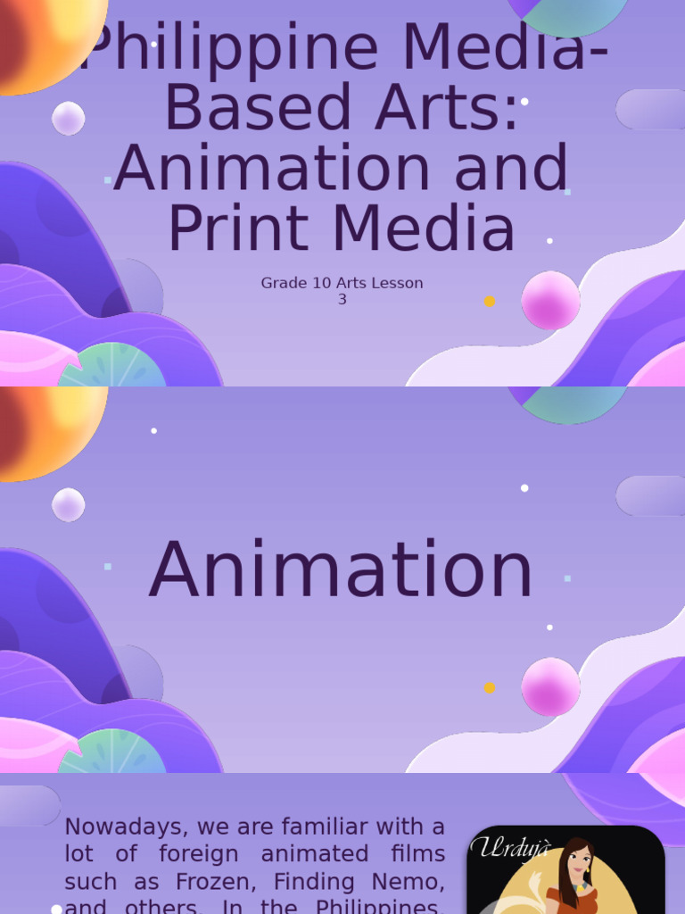 ARTS Q3 L3 Philippine Media Based Arts Animation | PDF | Animation | Computer Animation