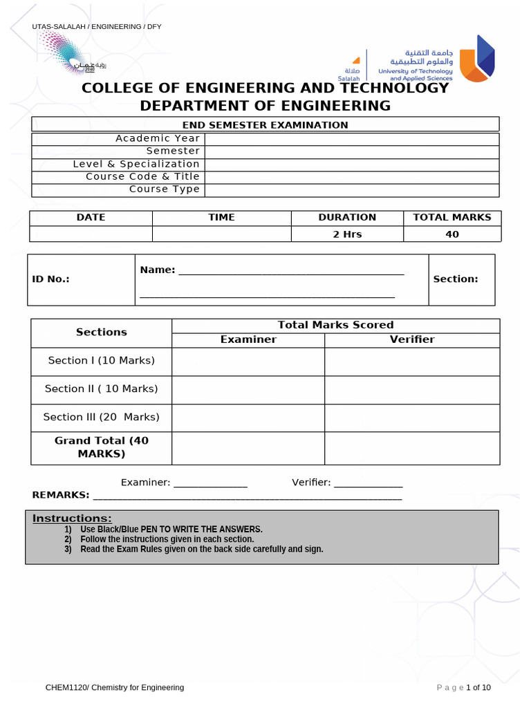 Model QP Final | PDF | Redox | Chemical Reactions
