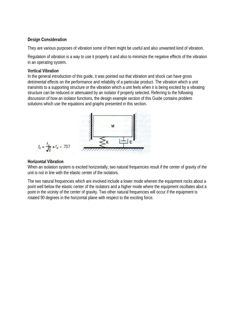 Design Consideration | PDF | Damping | Mechanical Engineering