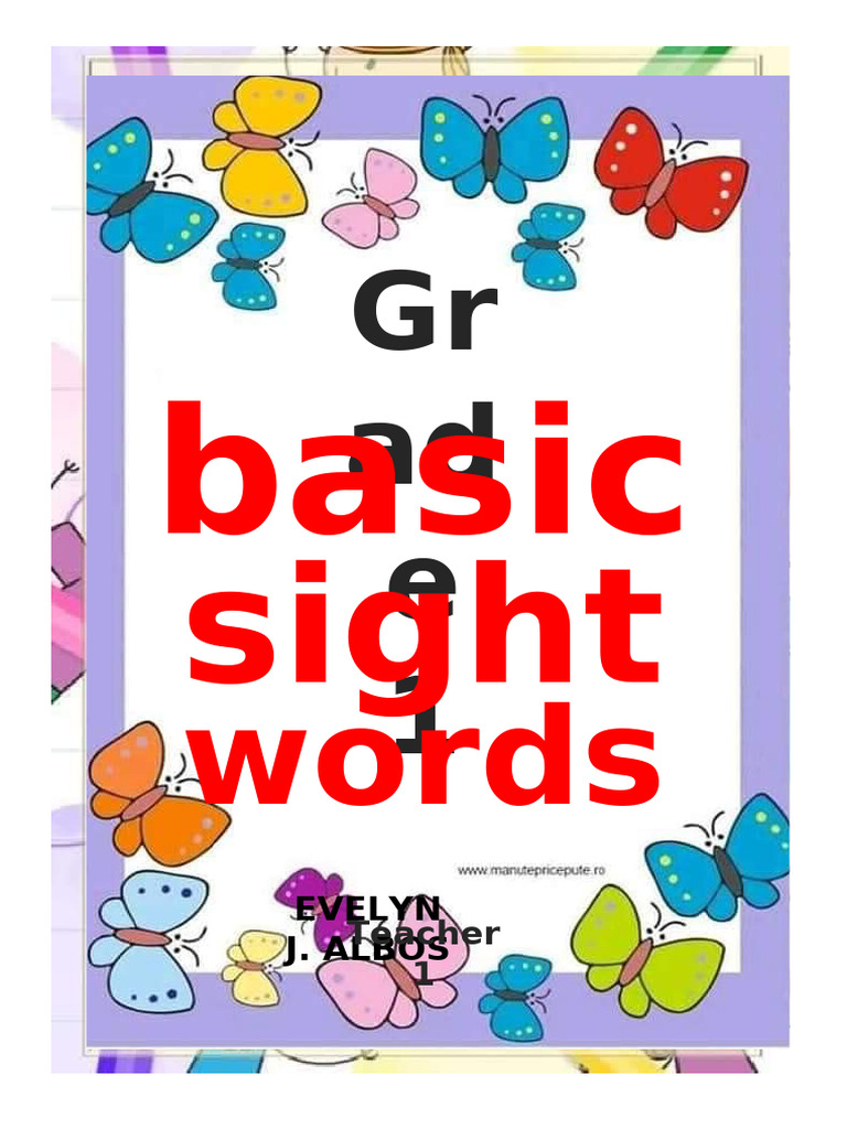 Grade 1 Basic Sight Words | PDF