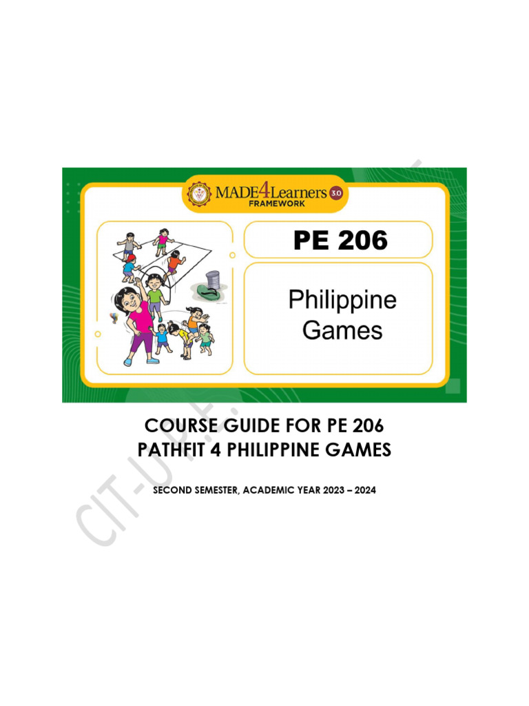 Pathfit4 PH Games Module 2nd Sem 2324 | PDF | Diet (Nutrition) | Diet ...