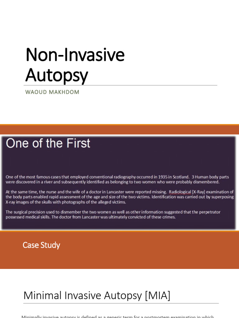 Non Invasive Autopsy | PDF | Autopsy | Clinical Medicine