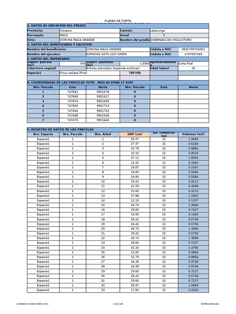 Inventario MACA | PDF