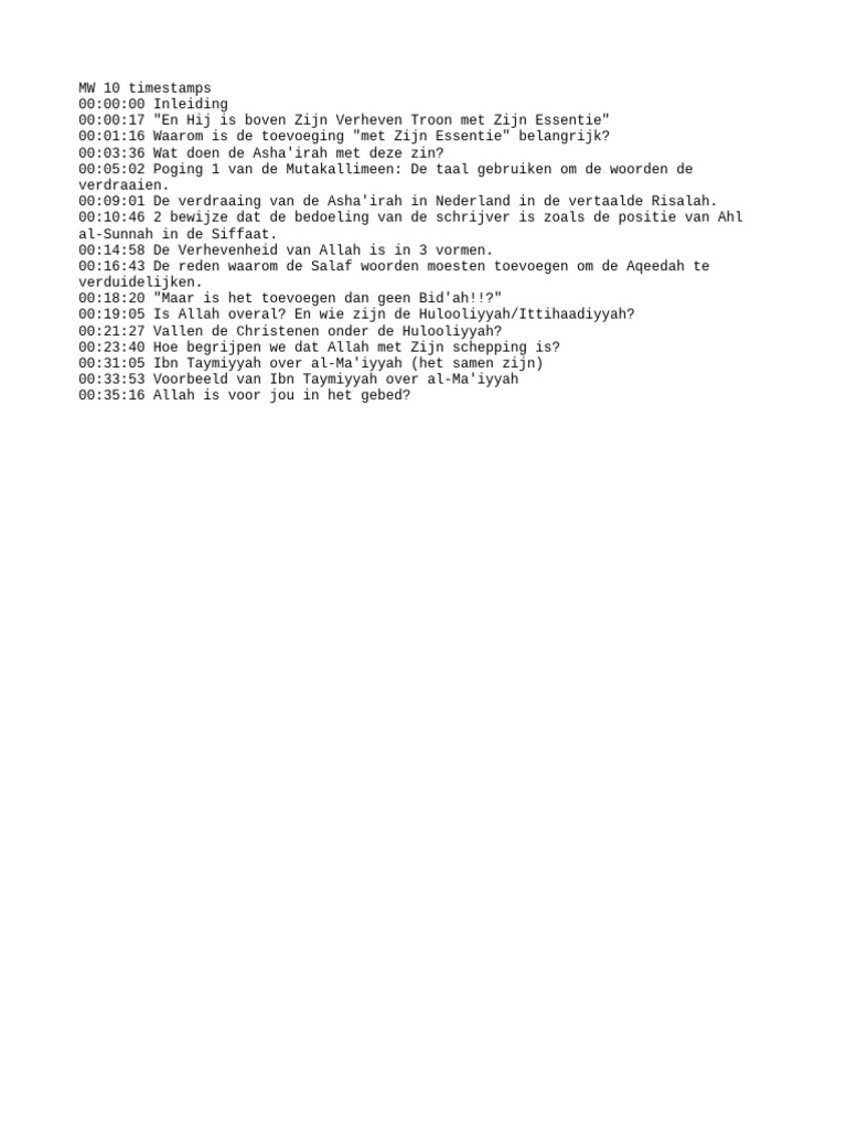 MW 10 Timestamps | PDF