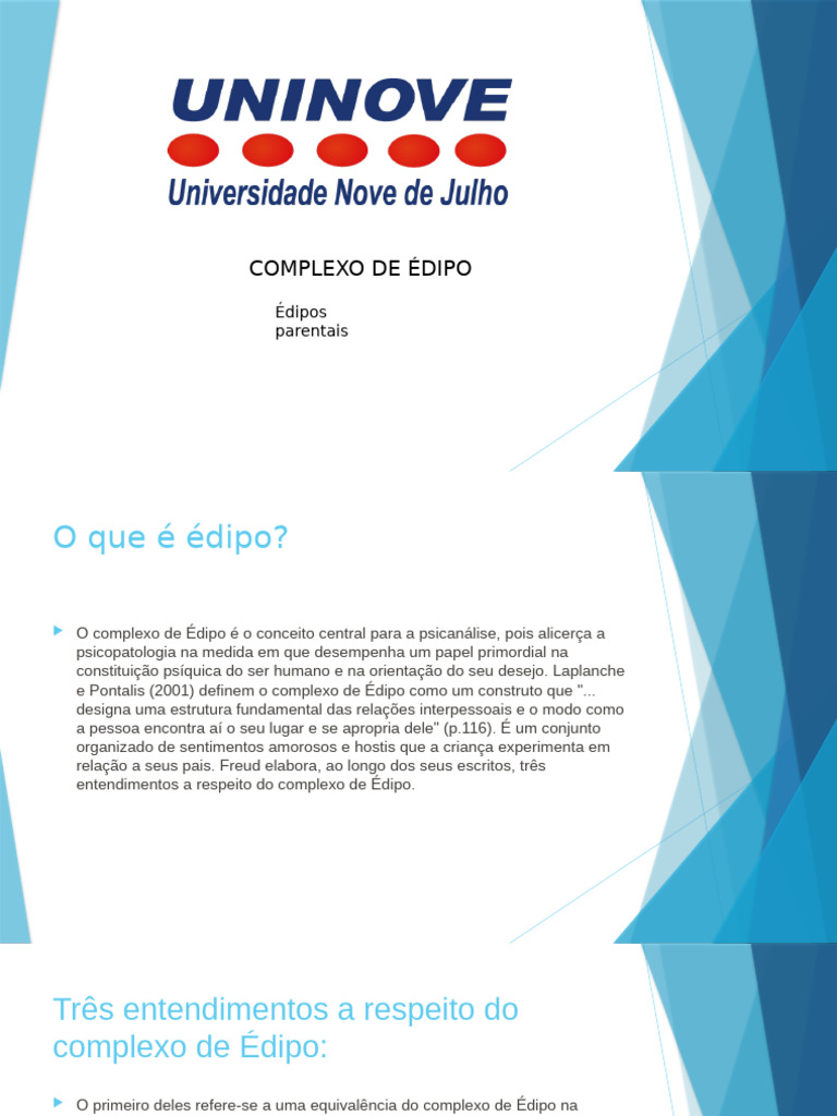 Entendendo o Complexo de Édipo | PDF | Complexo de Édipo | Sigmund Freud