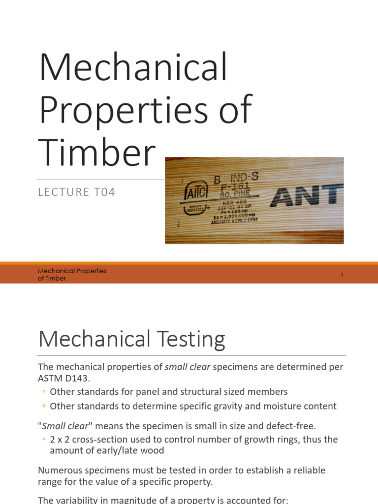 CAE 315 Wood As A Material 2024 Part III | PDF | Strength Of Materials ...
