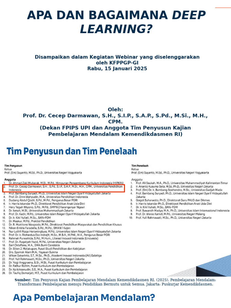 Apa Dan Bagaimana Deep Learning | PDF