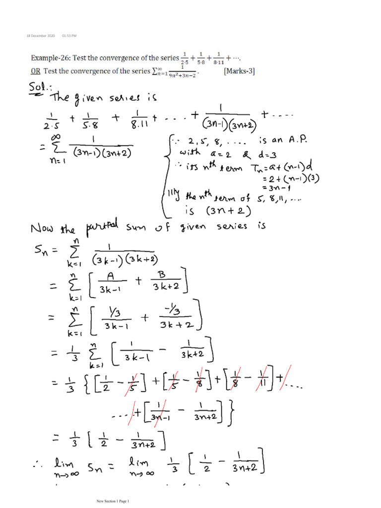 Ch.-5-Sequence & Series-DMV-Hand Written | PDF