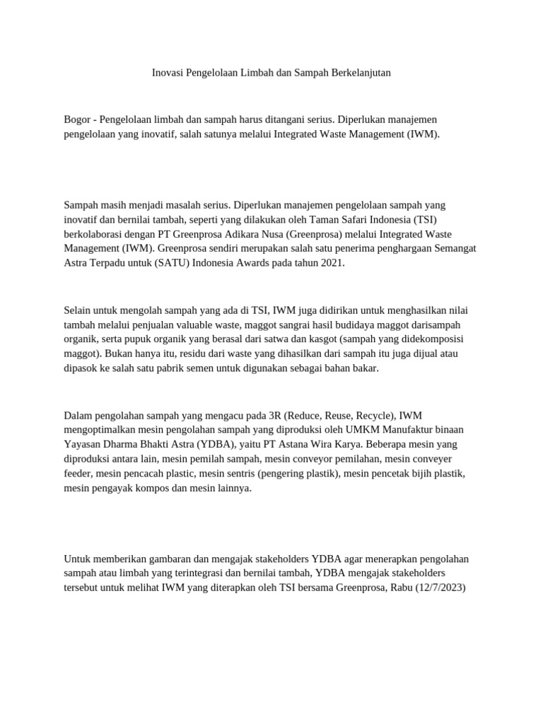 Inovasi_Pengelolaan_Sampah[1] | PDF