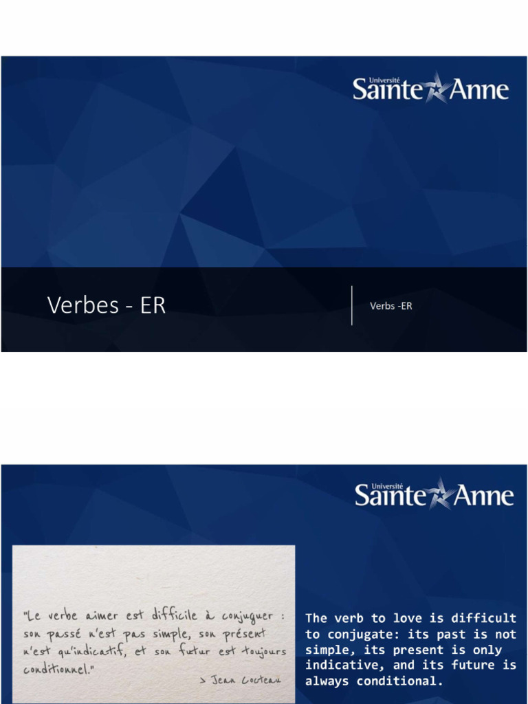 UsainteAnne - Les Verbes en ER Et Aimer - Préférer - Adorer - Complété | PDF