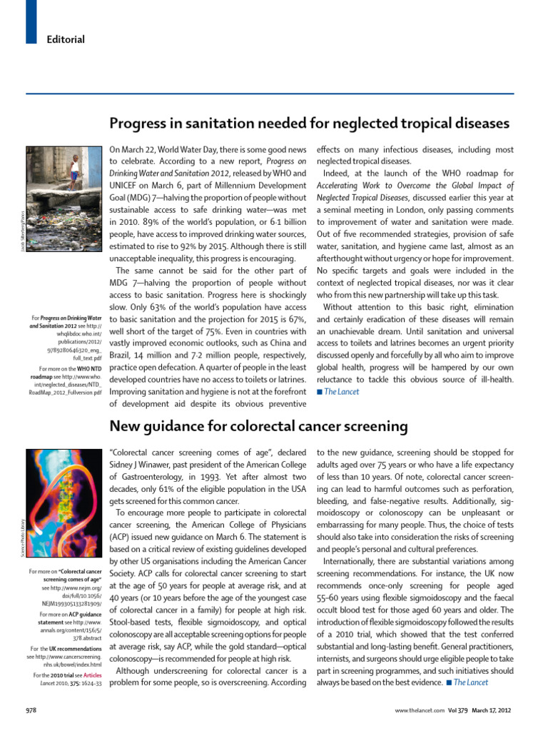 New Colorectal Cancer Screening Guidelines | PDF | Sanitation | Wash