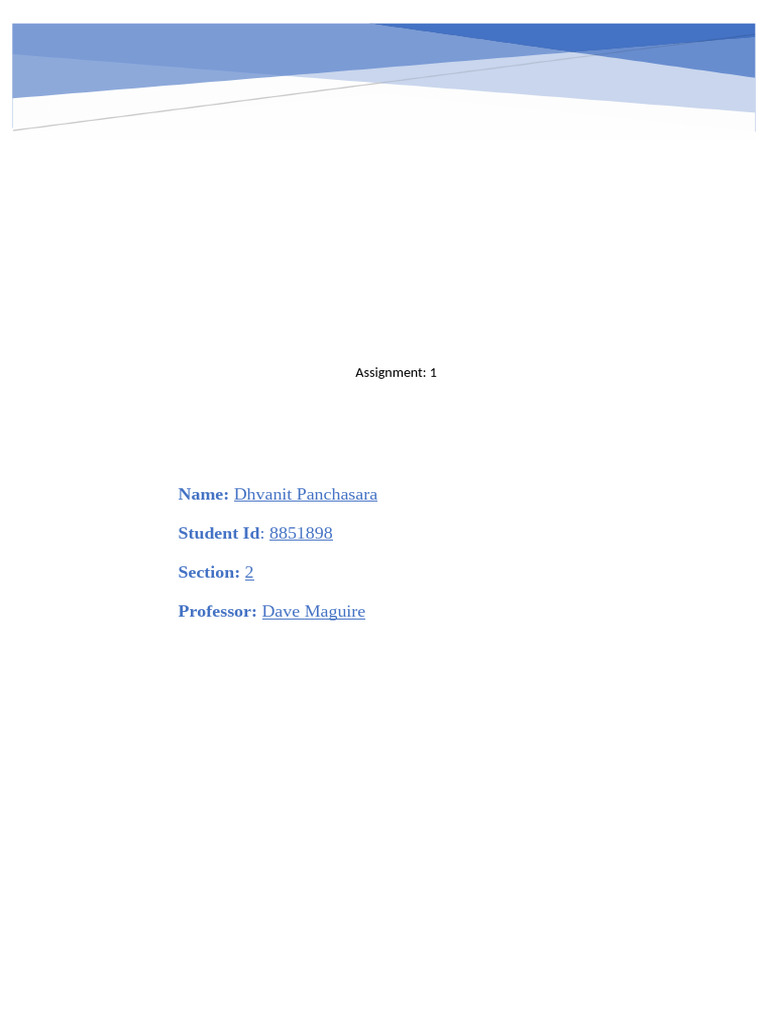 Assignment1 8851898 | PDF