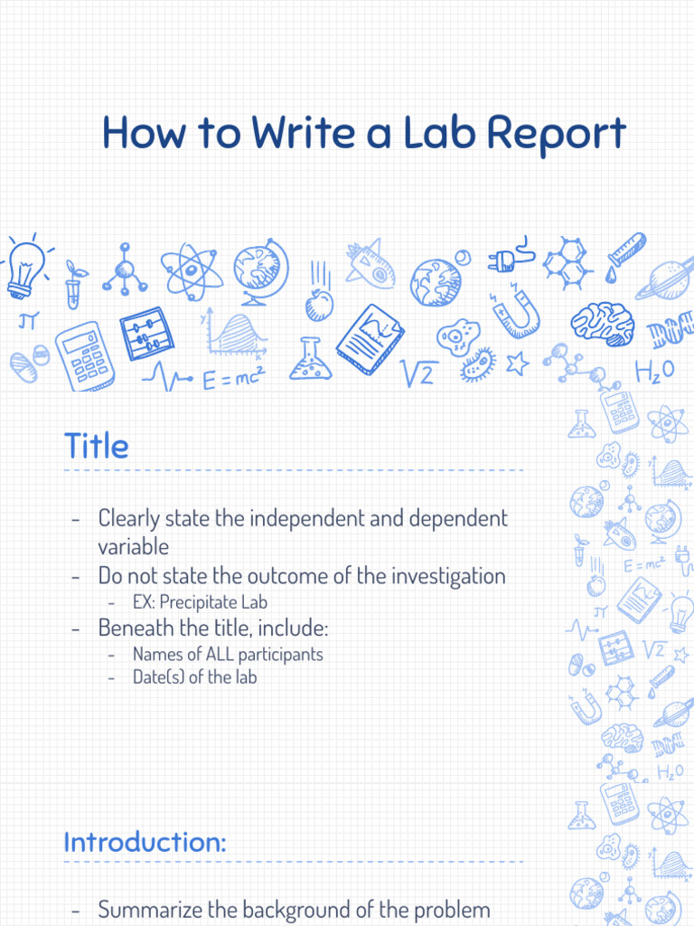 How To Write A Lab Report | PDF | Data Analysis | Hypothesis