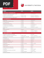 IUM-Academic Calendar 2024-2025 - BBA1 September 24 | PDF