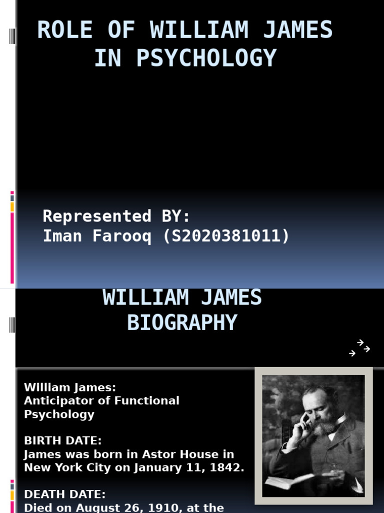 William James: Father of Psychology | PDF | William James | Liberal ...