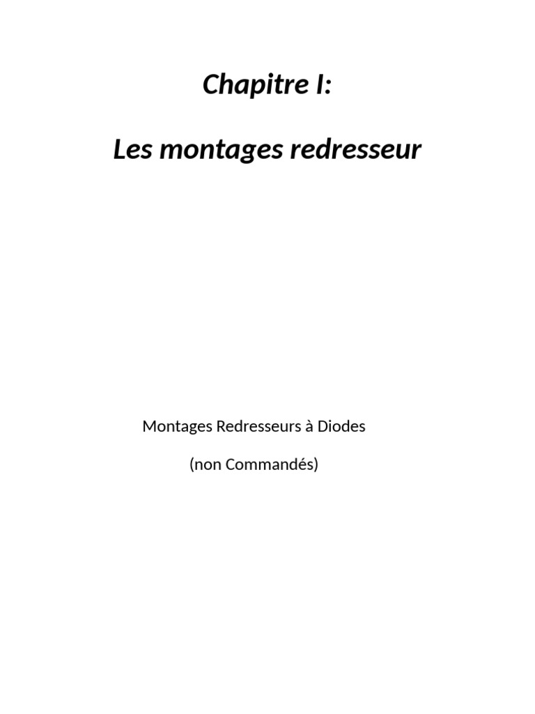 Montages Redresseur | PDF