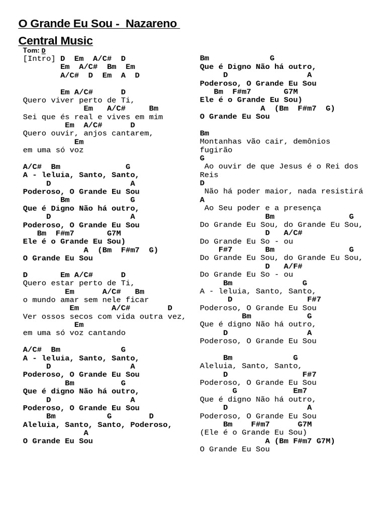 Cópia de O Grande Eu Sou | PDF