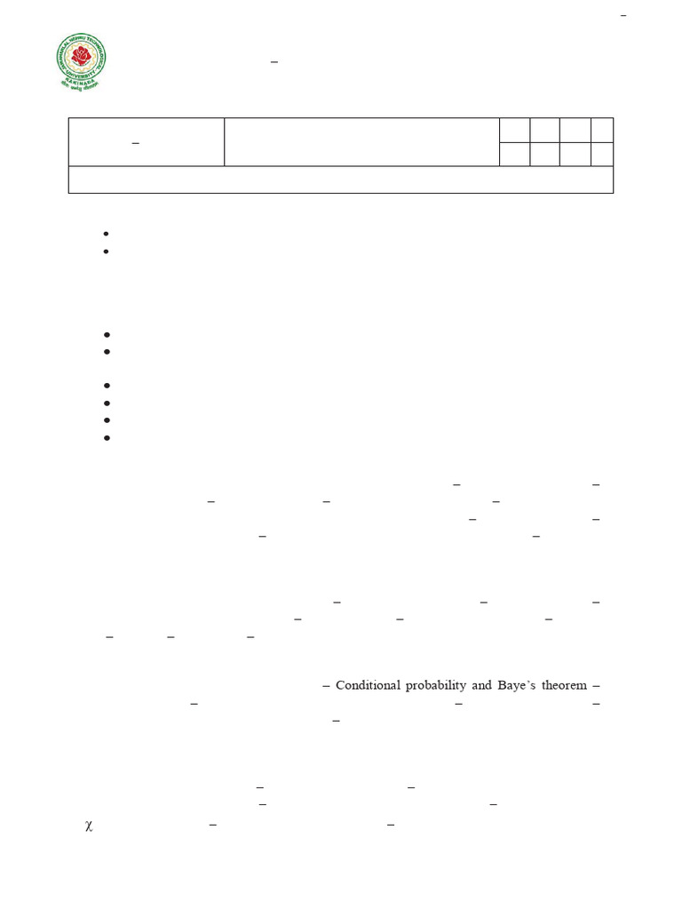 CSE 2-2 CS & Syllabus - UG - R20-11-12 | PDF | Statistics | Probability ...