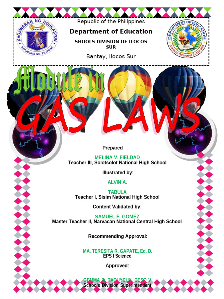 module 14 gas laws | PDF | Gases | Pressure