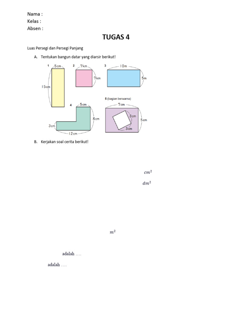 Soal Luas Persegi & Persegi Panjang | PDF