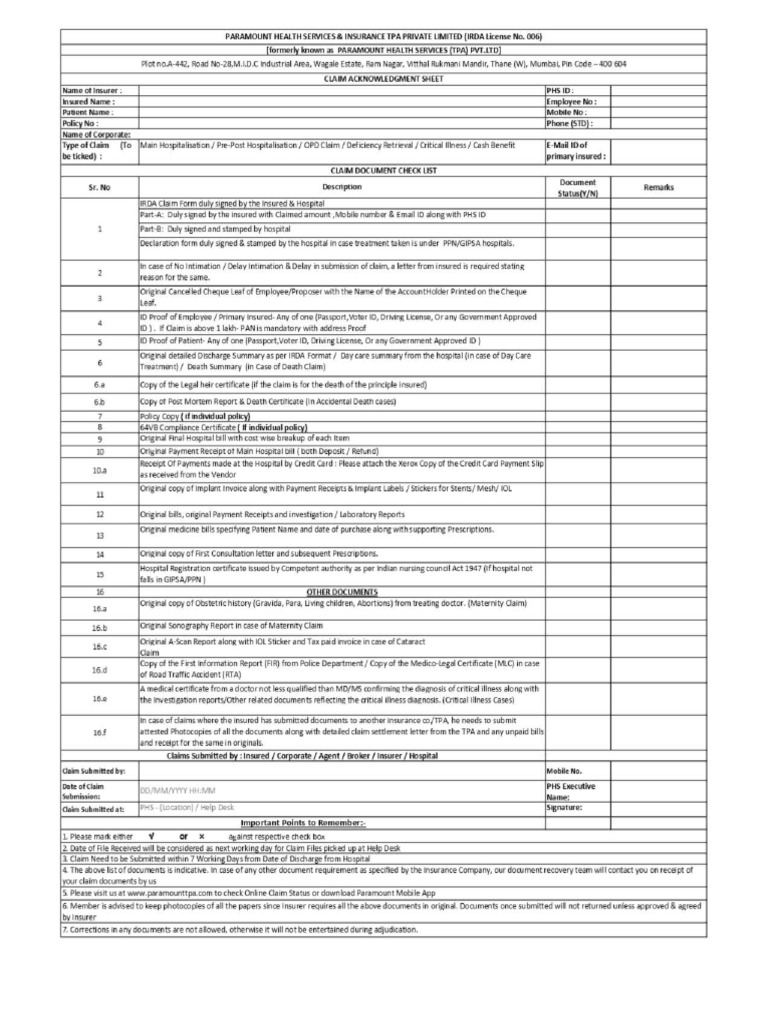 Health Claim Form.pdf - Health Claim Form(1) | PDF