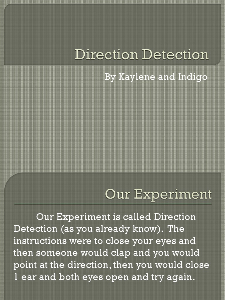 Direction Detection | PDF | Self-Improvement