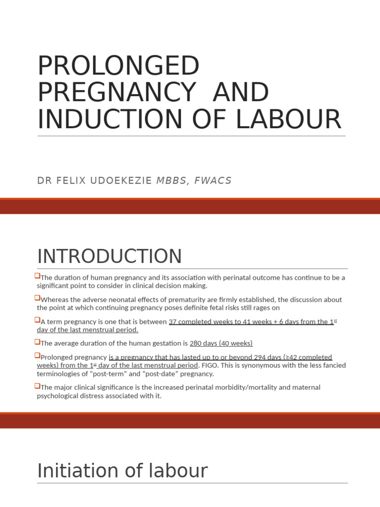 Prolonged Pregnancy and Induction of Labour - 095635 | PDF | Pregnancy ...