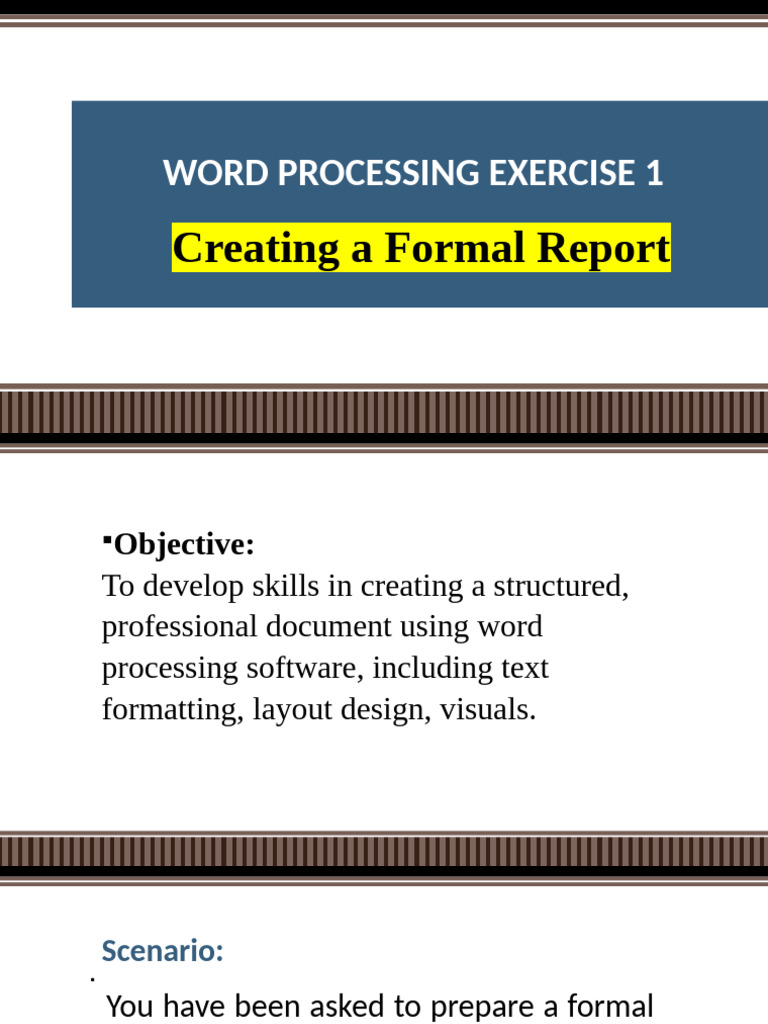 Word Processing Exercise 1 | PDF | Page Layout | Written Communication