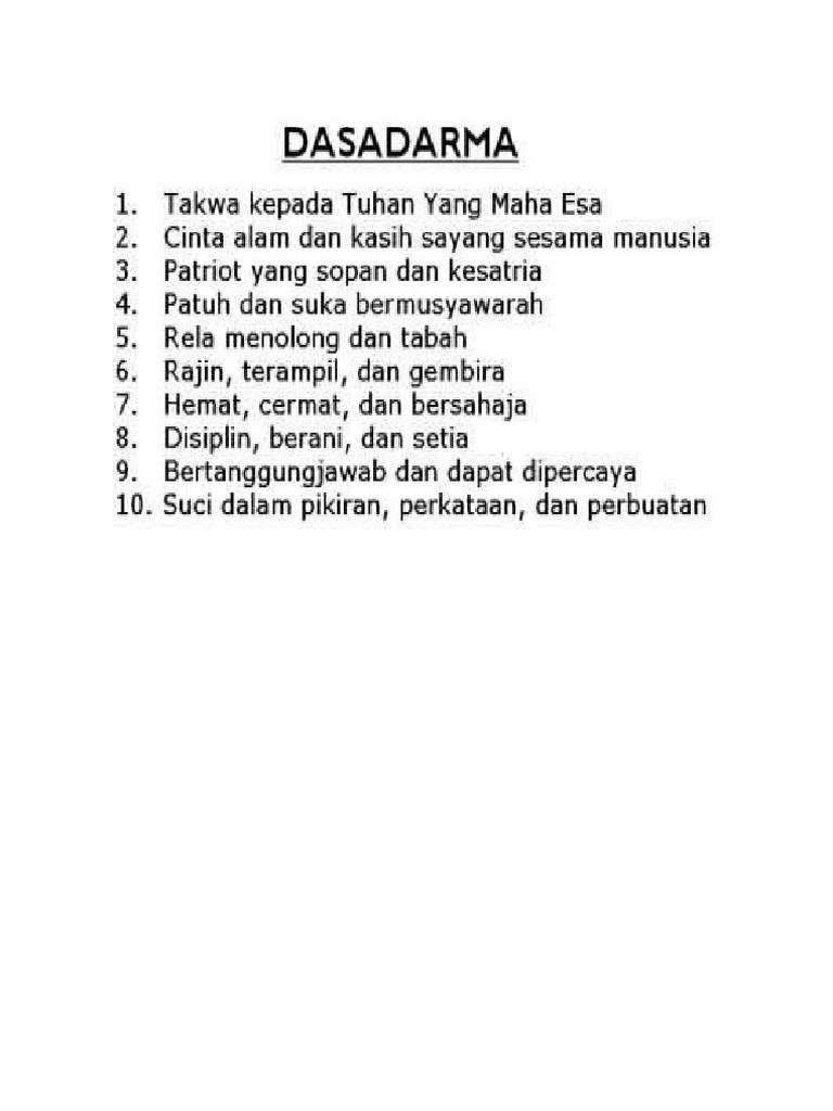 Dasa Darma | PDF