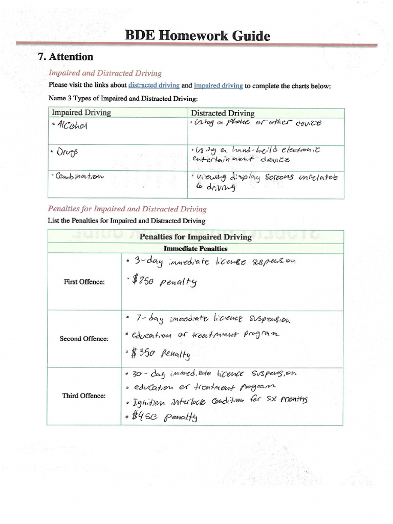 Homework 7 - Driving School | PDF