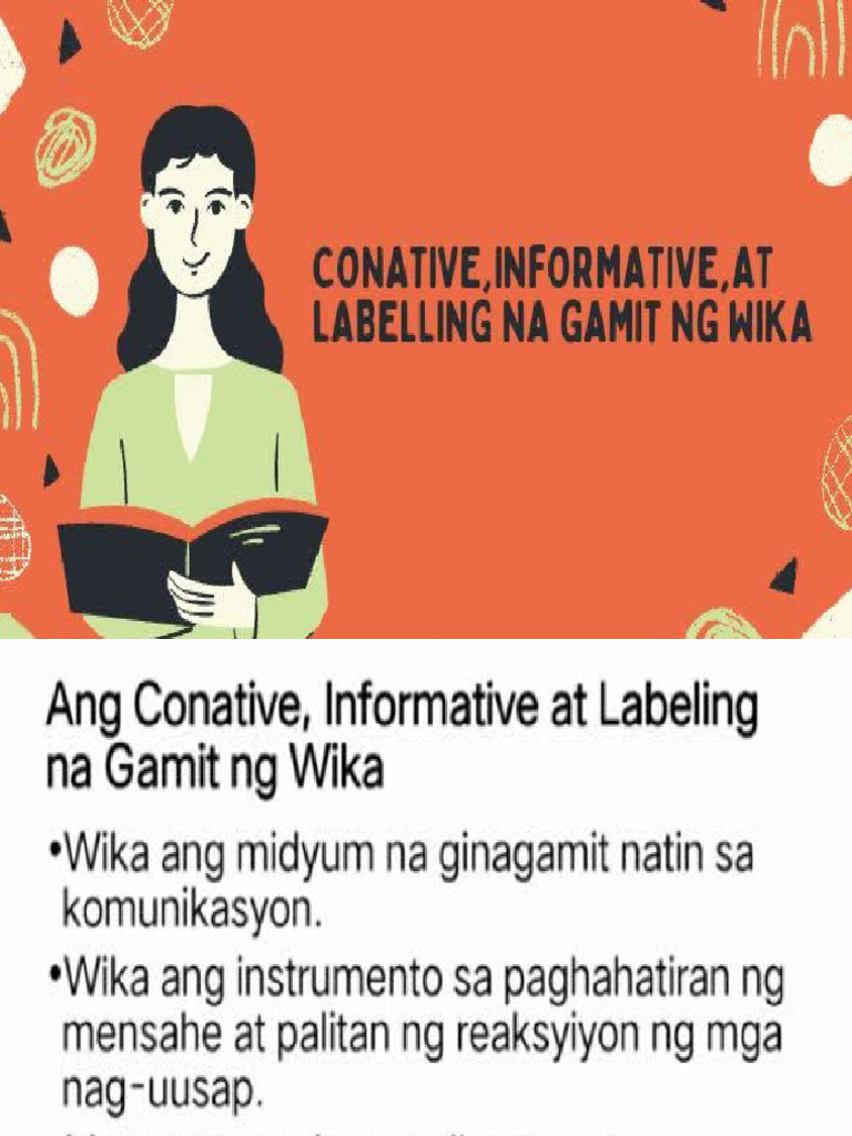 Conative, Informative, at Labelling Na Gamit NG Wika | PDF