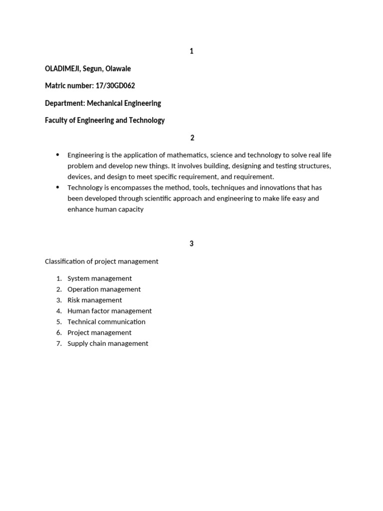 Engineering & Project Management Basics | PDF