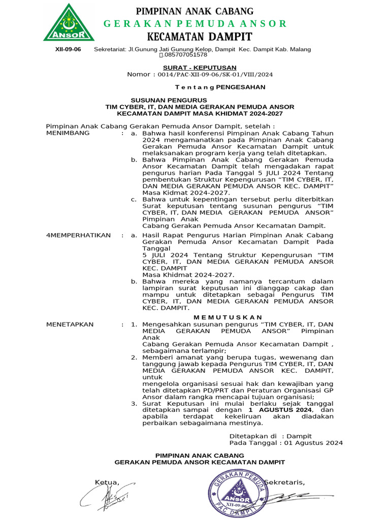 SK Tim Cyber | PDF