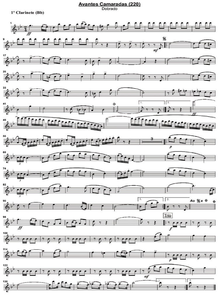 Avante-Camaradas 220 - Clarinete | PDF